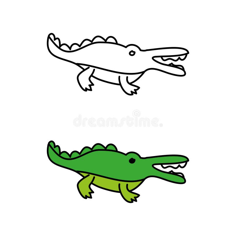 Crocodile 10 stock vector. Illustration of simple, vector - 304467863