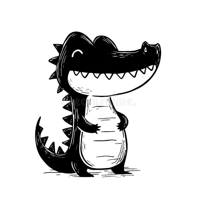 Simple Black Crocodile Logo Stock Illustrations – 561 Simple Black ...