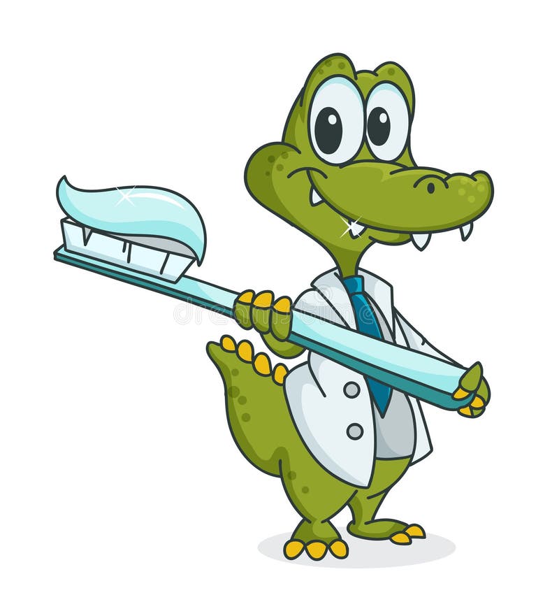 Crocodile Toothbrush Stock Illustrations – 72 Crocodile Toothbrush ...