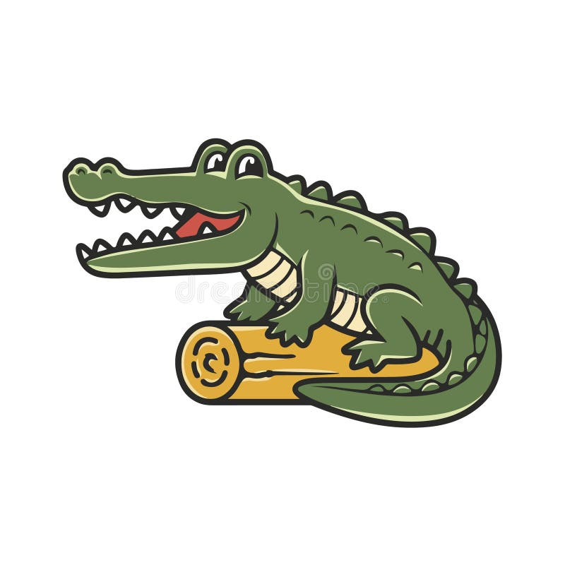 A Crocodile Vector Art Illustration Stock Vector - Illustration of ...