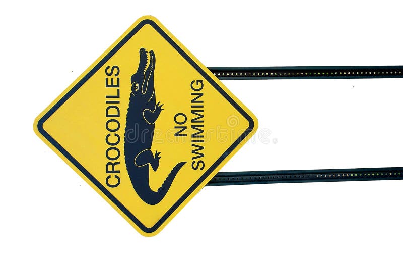 Crocodile road sign stock photo. Image of territory, northern - 7922546