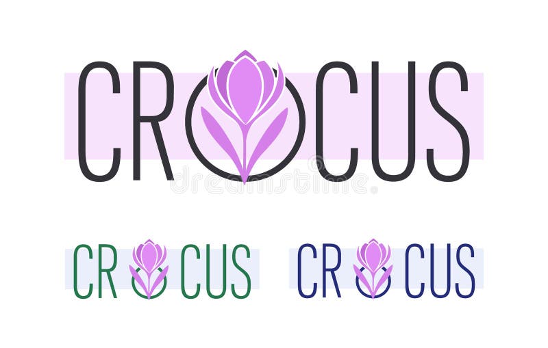 Crocus Flowers, Saffron. Logo. Abstract Saffron Crocus. Spring Violet ...