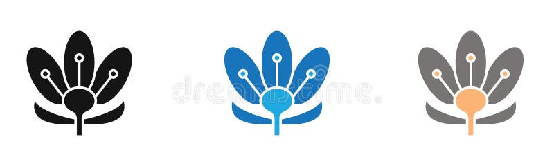 Crocus Icon Line Art Logo Set Stock Vector - Illustration of flower ...