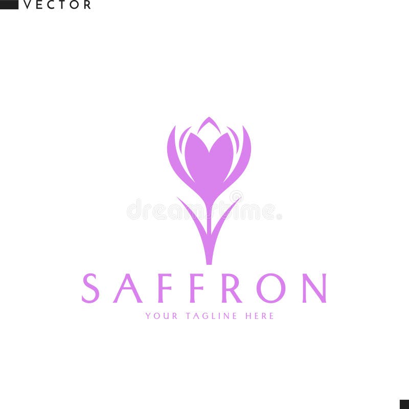 Crocus logo. Purple flower stock vector. Illustration of isolated ...