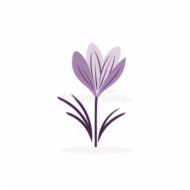 Crocus Silhouette Vector Flat Simple Identification Symbol Design Stock ...