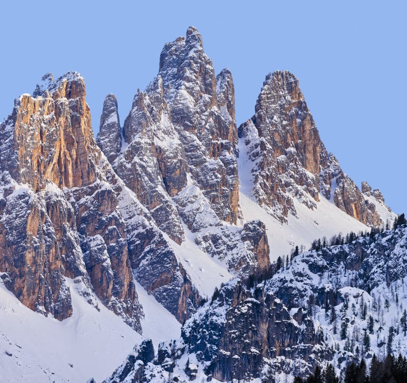 Croda da Lago, Italy stock image. Image of snow, italy - 77030373