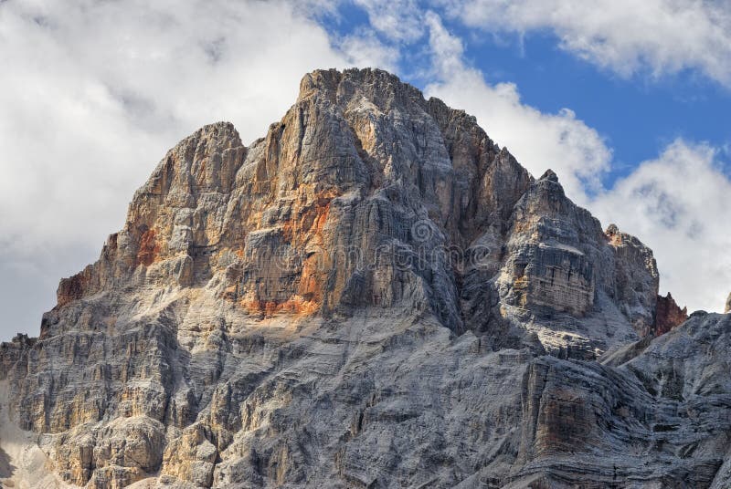 Croda Rossa, Dolomites. stock photo. Image of geological - 54600536