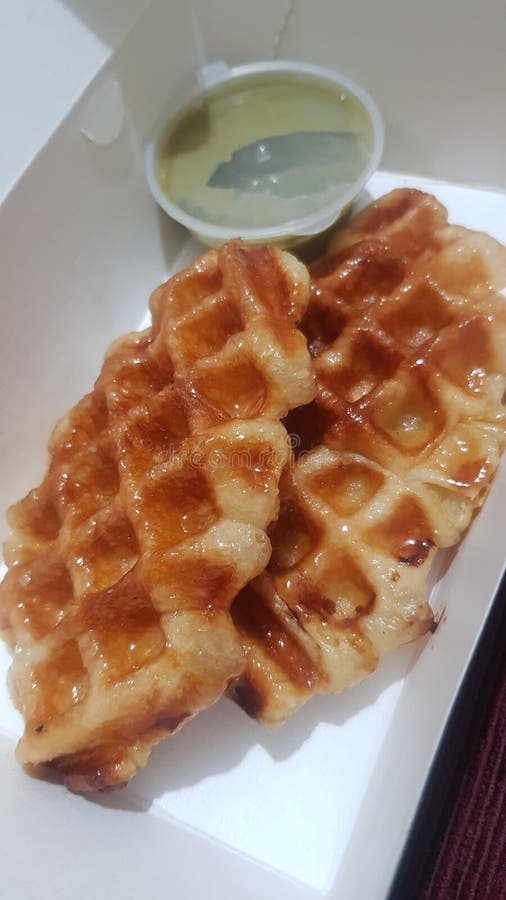 Croffle a.k stock image. Image of croffle, waffle, croissant - 266677423