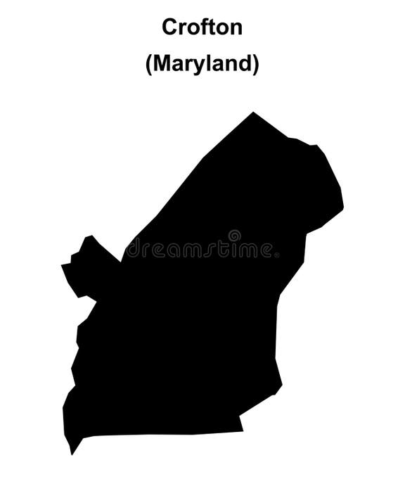 Crofton outline map stock vector. Illustration of isolated - 357336617