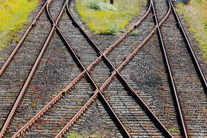 Croisement De Chemin De Fer Image stock - Image du railway, croix: 35046107