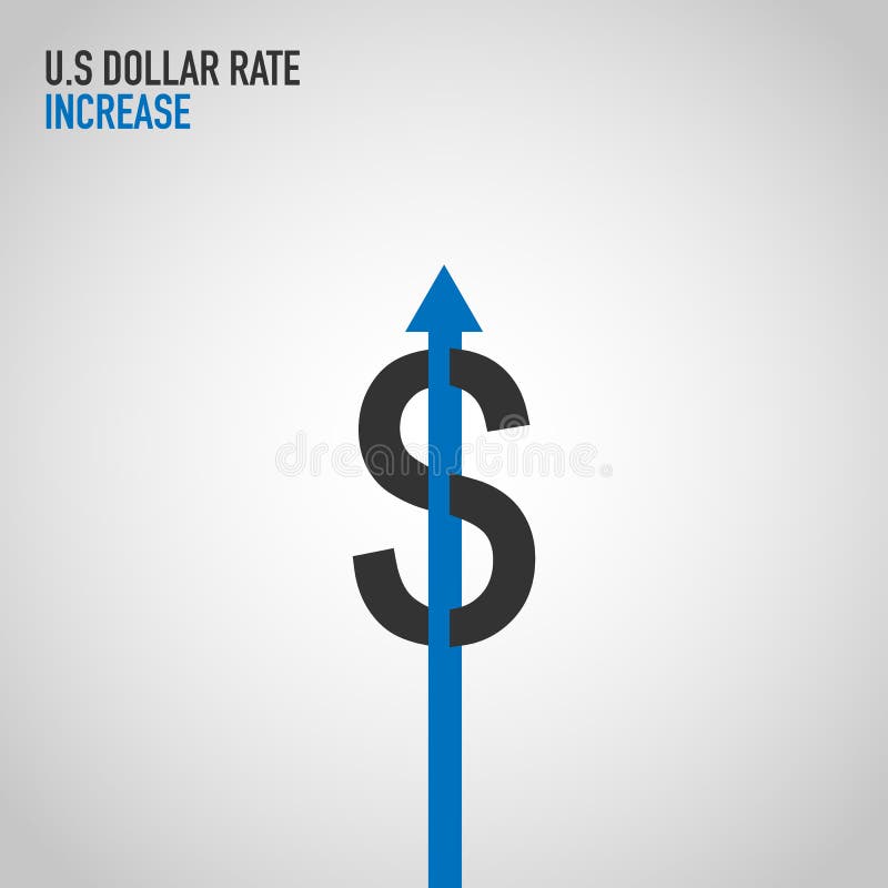 Icône D'augmentation Du Dollar Symbole D'argent Avec La Flèche étirant ...