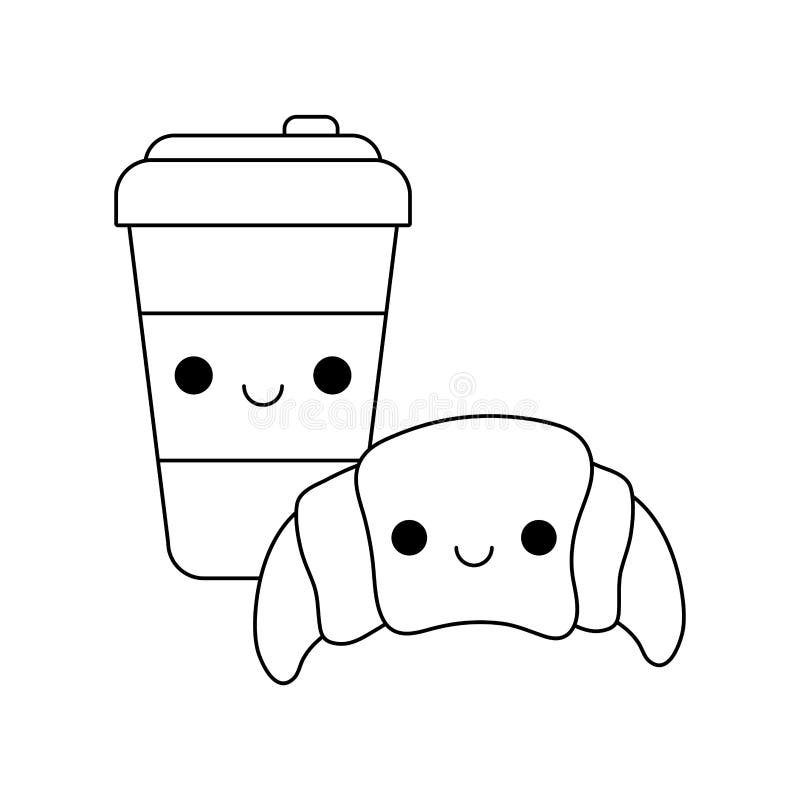 Kawaii Croissant Stock Illustrations – 560 Kawaii Croissant Stock ...