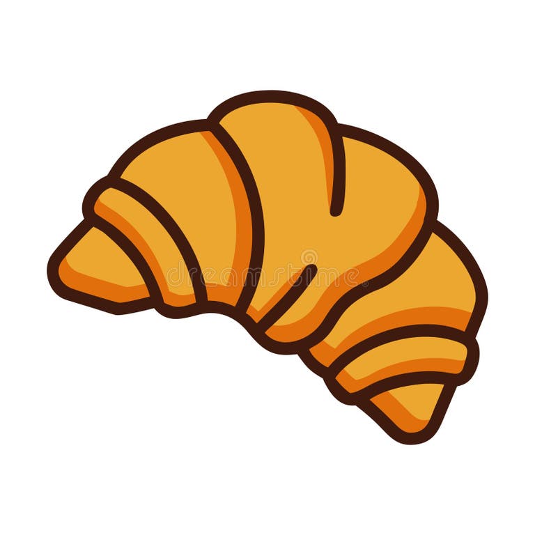 Croissant Bread Icon stock vector. Illustration of snack - 359283058