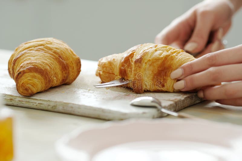 Croissant stock image. Image of dish, food, breakfast - 91250439