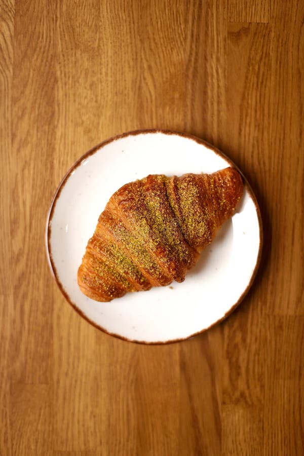 Croissant with a Brown Golden Crust Stock Image - Image of focus, bake ...