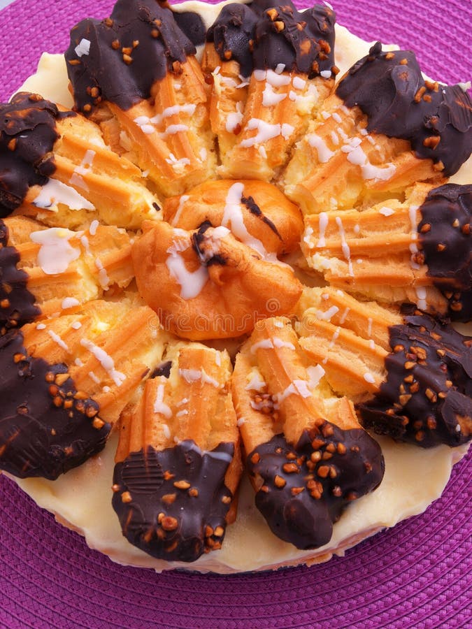 Croissant cake stock photo. Image of croissant, cream - 76722030