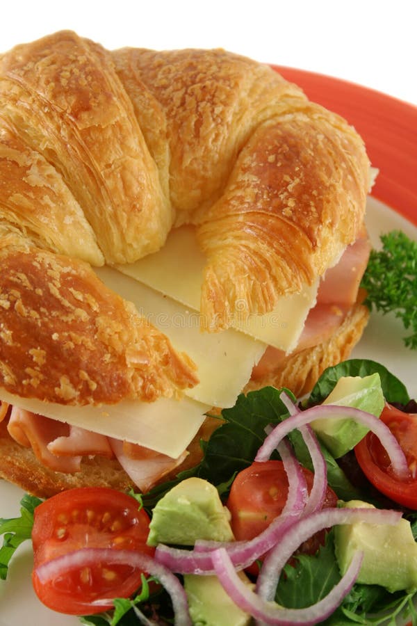Croissant Del Queso Y Del Jamón Foto de archivo - Imagen de jamón ...