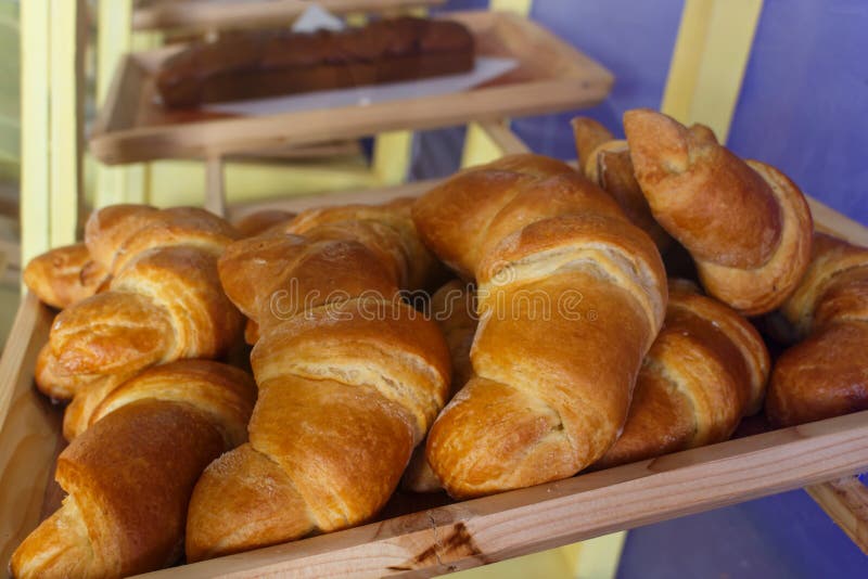 Croissant in Detail from a Buffet Stock Photo - Image of puff, buffet ...