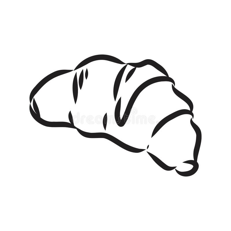 Croissant Doodle, a Hand Drawn Vector Doodle Illustration of a ... Croissant Doodle, a Hand Drawn Vector Doodle Illustration of a ...