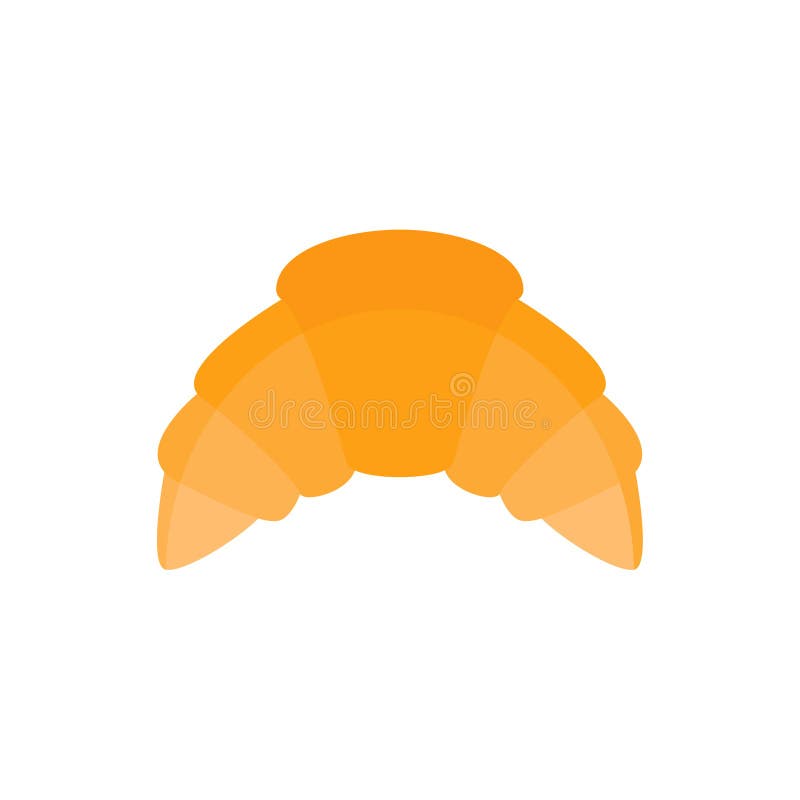 Croissant Flat Design Vector Illustration. Pastry Icon Stock Vector ...