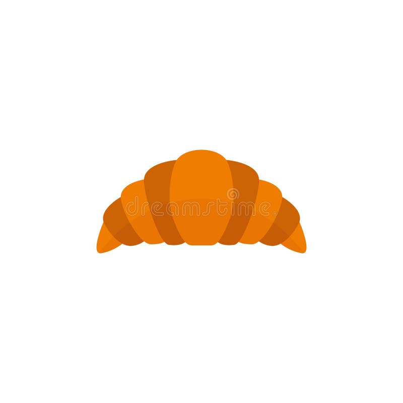 Croissant Flat Design Vector Illustration. Pastry Icon Stock Vector ...