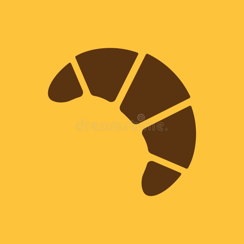 The Croissant Icon. Breakfast and Dessert, Bakery Symbol Stock ...