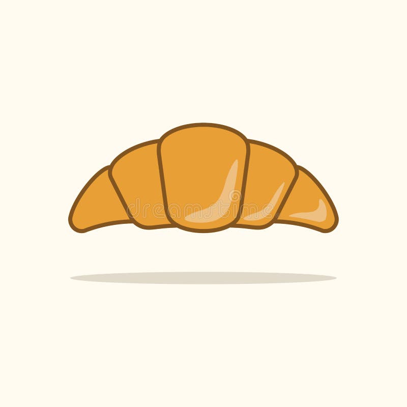 Croissant Icon, Fresh Baked Goods for Morning Breakfast, Vector ...