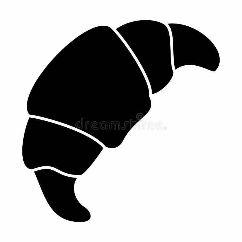 Croissant Isolated On White Background. Single Croissant Or Crescent ...