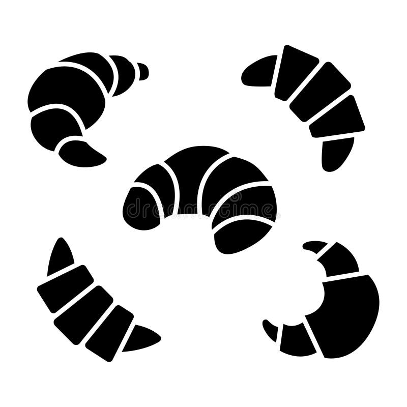 Croissant Icons Vector Design Template Basic RGB Stock Vector ...