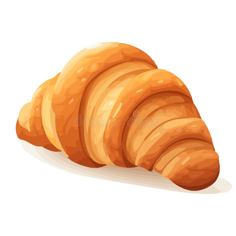 Croissant Image. Cute Image of an Isolated Croissant Stock Vector ...
