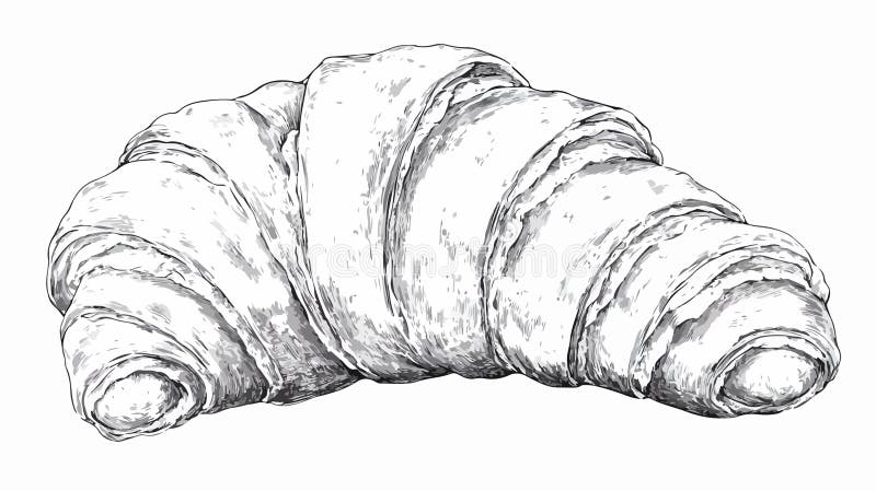 Croissant Sketch Vector stock vector. Illustration of snack - 344329726