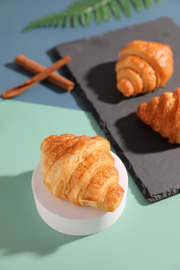 Croissant Isolated in Sunny Light Stock Photo - Image of croissant ...