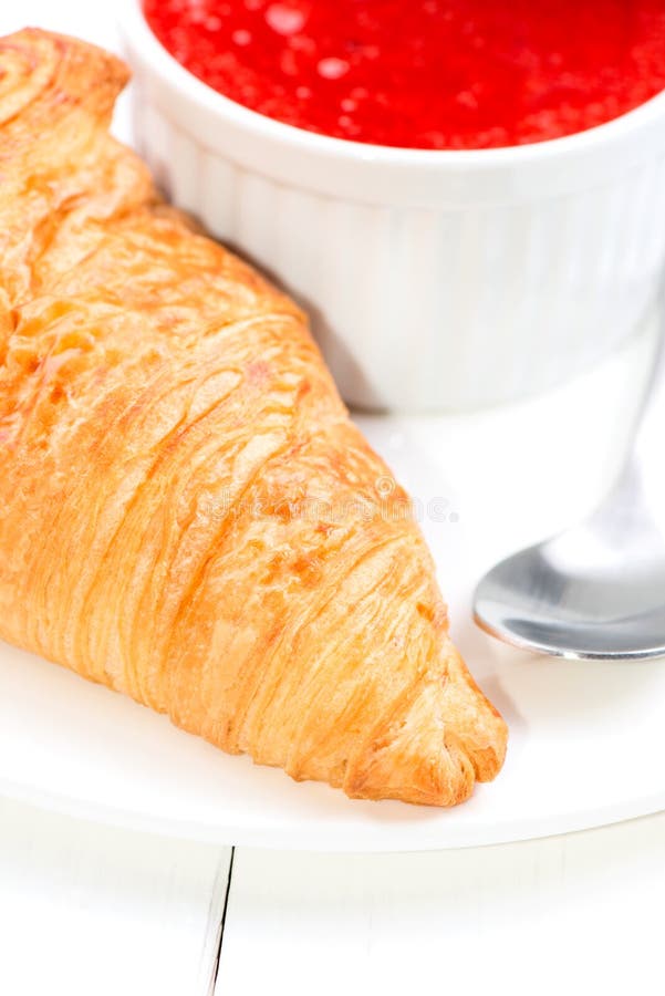 Croissant and jam stock image. Image of vegetarian, morning - 35210611
