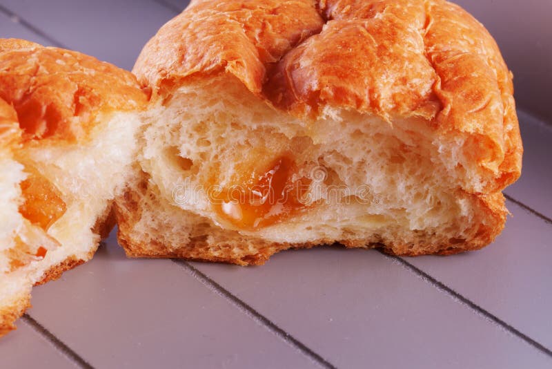 Cut Open Croissant stock photo. Image of buttered, chocolate - 20429932