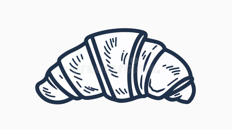 Croissant Outline Icons Vector Illustration Stock Vector - Illustration ...