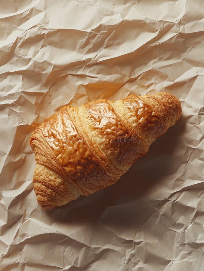 Croissant on Paper stock photo. Image of croissant, props - 380458746