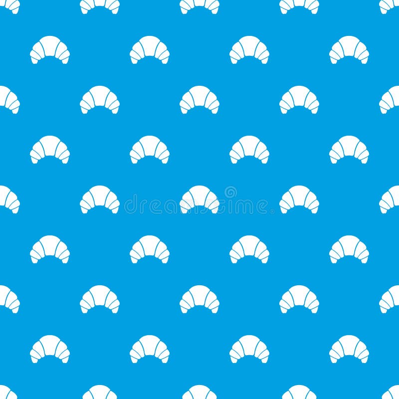 Croissant Pattern Seamless Blue Stock Vector - Illustration of french ...