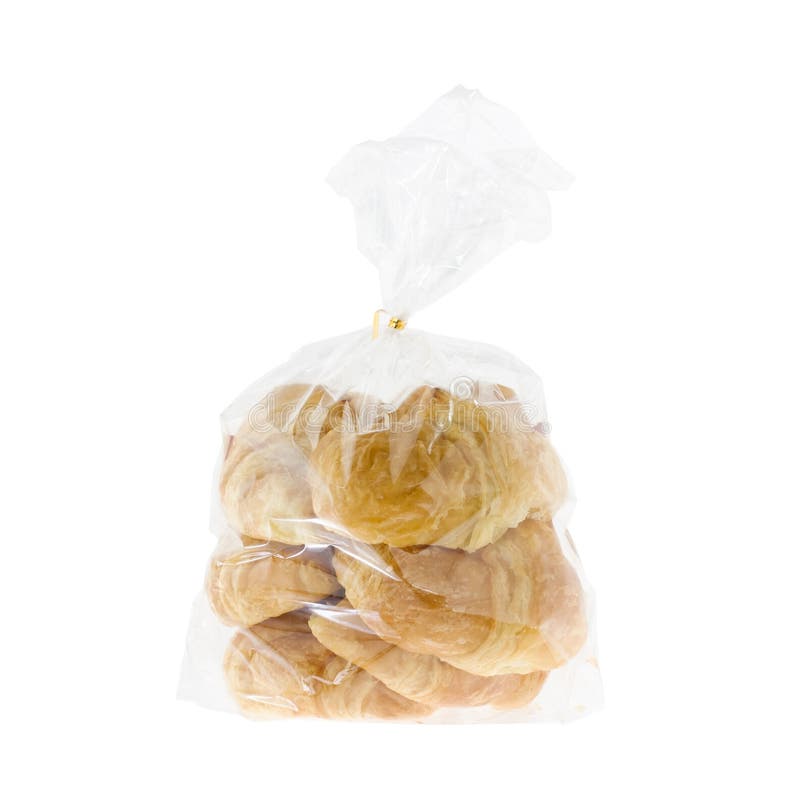 Croissant in Plastic Packaging Stock Image - Image of bakery, market ...
