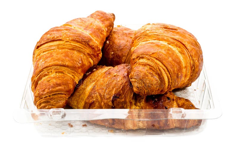 Croissant in Plastic Packaging Stock Image - Image of bakery, market ...