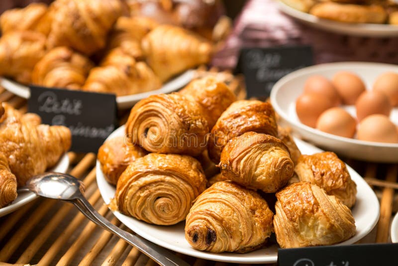 Croissant plate stock image. Image of sweet, desert, store - 65268595