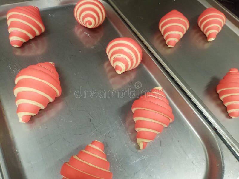 Croissant Red Velvet stock photo. Image of snack, dessert - 265406706