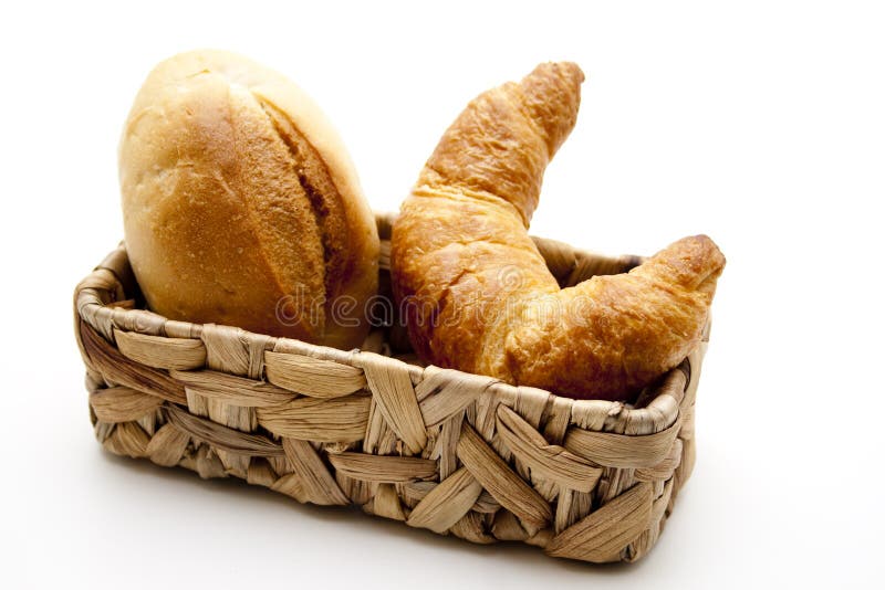 Croissant with roll stock photo. Image of time, breakfast - 22947666