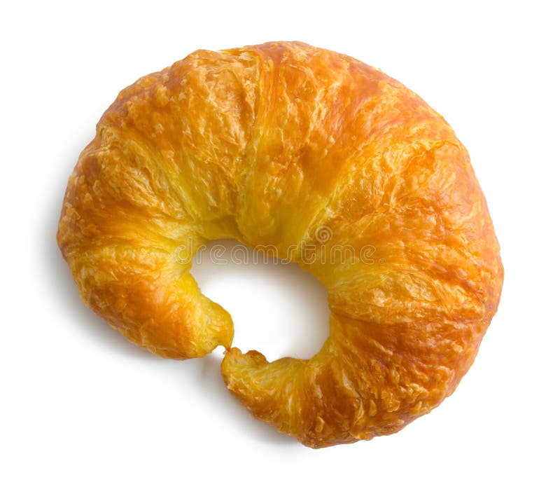 Croissant Roll Top View stock photo. Image of french - 249009672