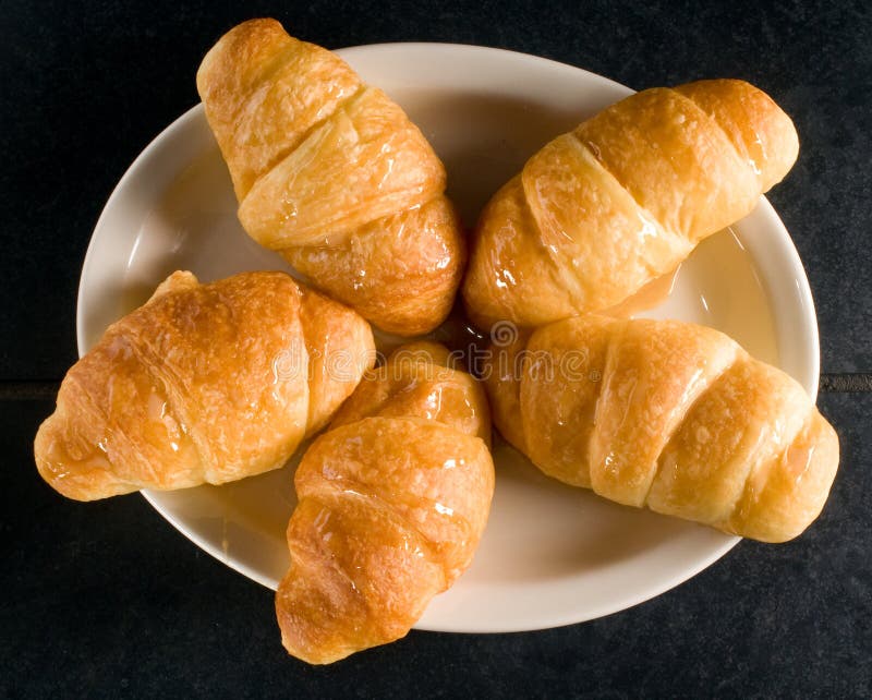 Croissant rolls stock photo. Image of rolls, bread, plate - 7774312