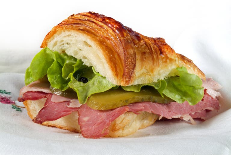 Croissant sandwich stock photo. Image of junk, party, paris - 4437266