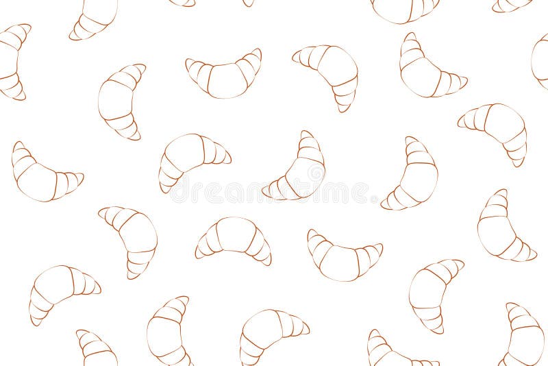 Croissant seamless pattern stock vector. Illustration of seamless ...