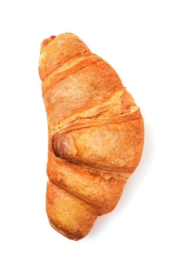 Croissant Shot from Above on White. Stock Photo - Image of bread ...