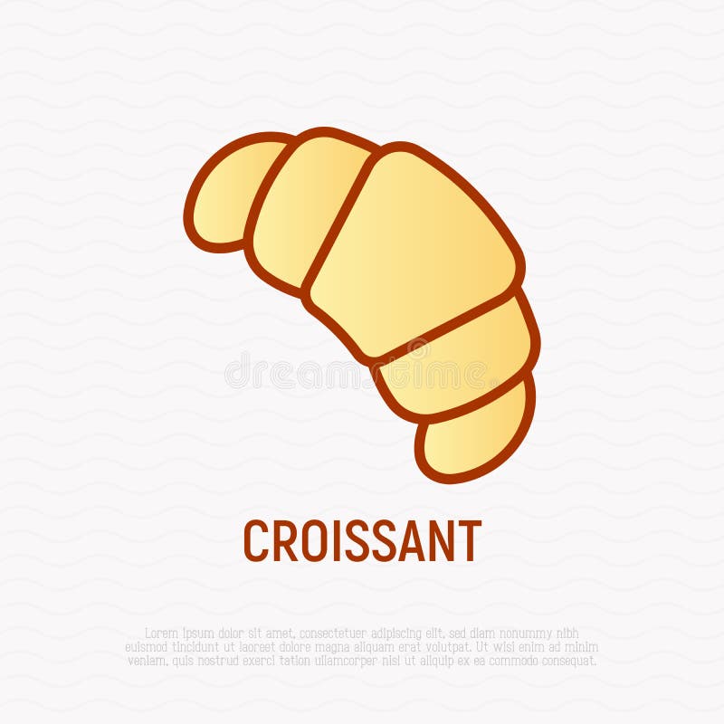 Modern Croissant Bakery Logo Template Stock Vector - Illustration of ...