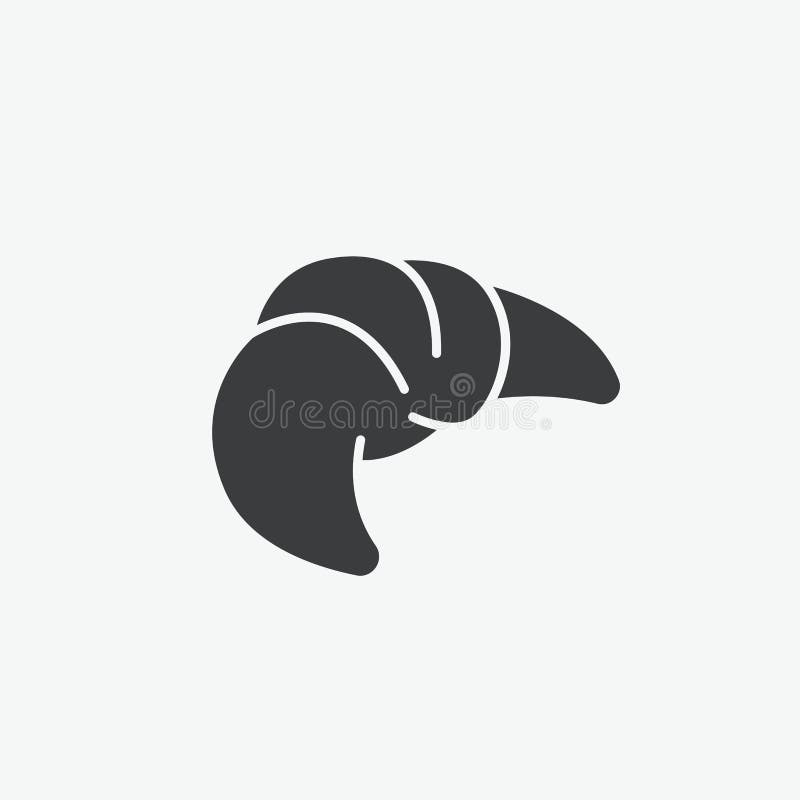 Croissant Vector Icon stock illustration. Illustration of coffee ...