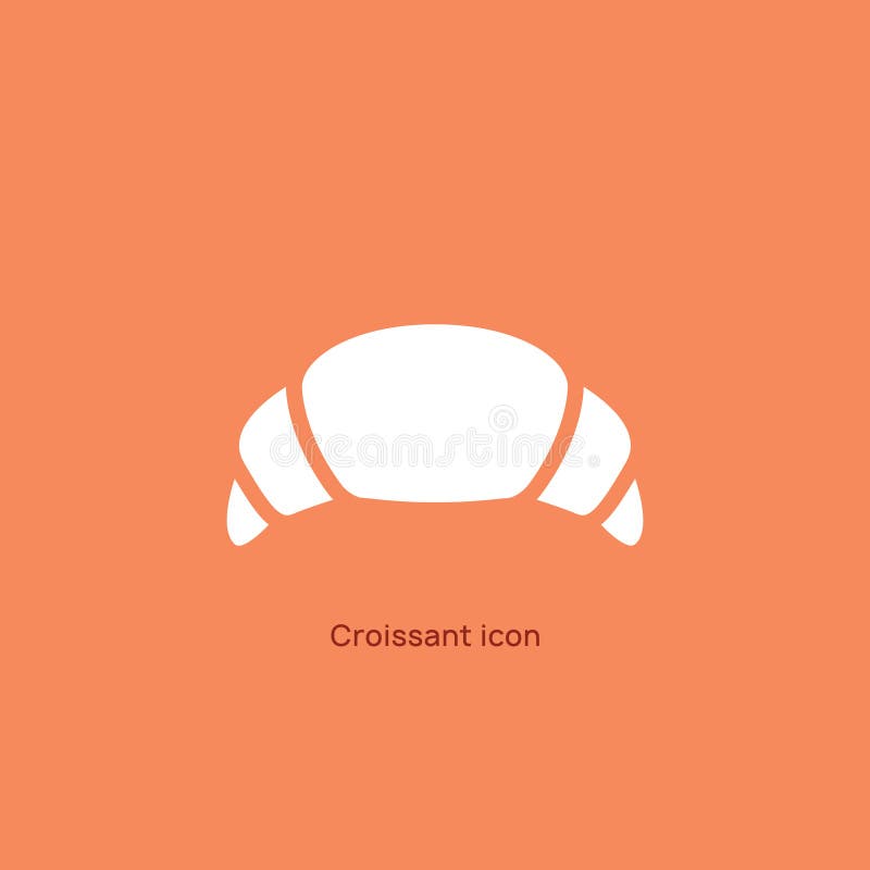 Croissant Vector Icon. Pastry French Croissant Flat Breakfast Bakery ...